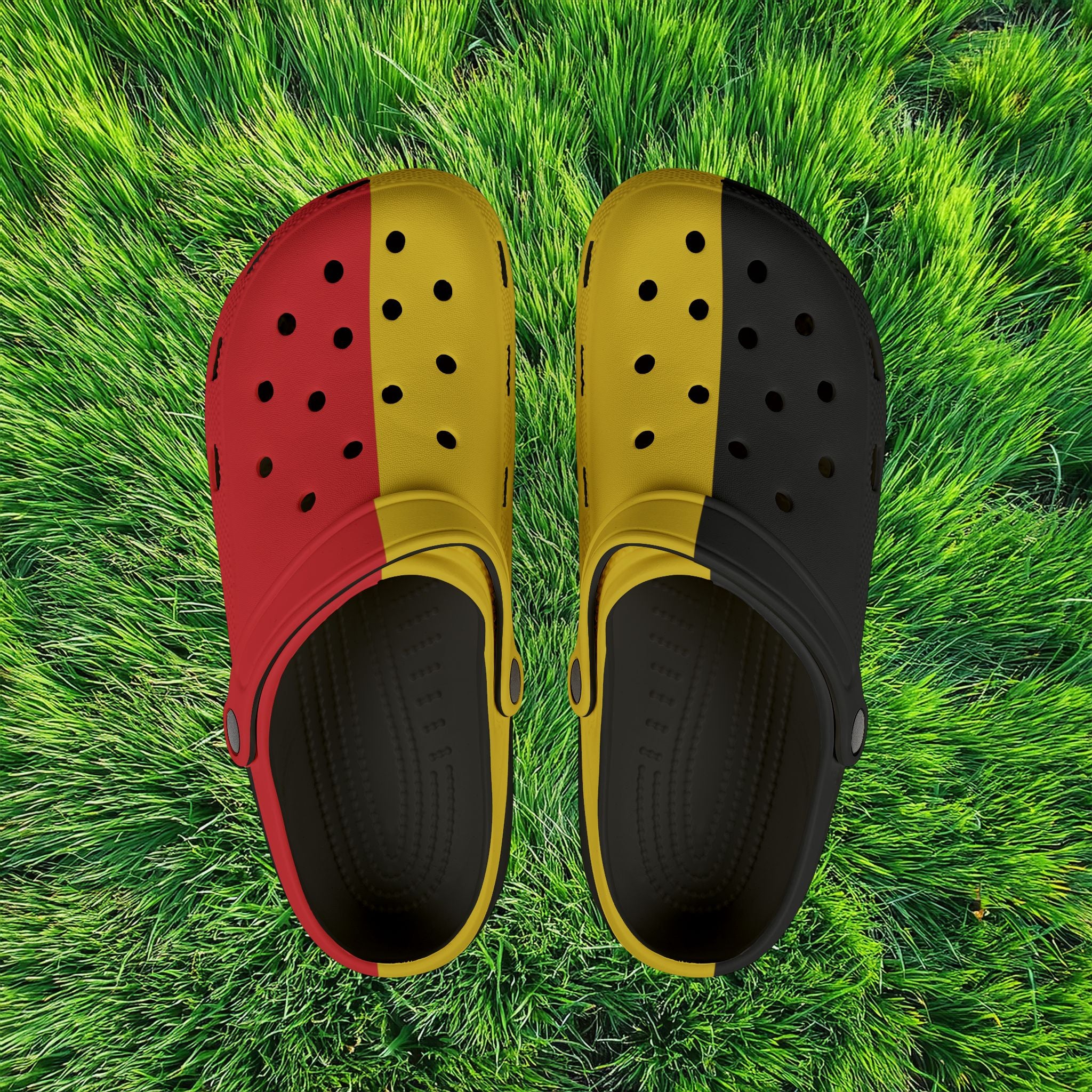 The Belgian Flag Foam Clogs – Derek's Designs